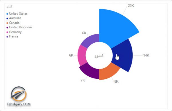 ویژوال Aster Plot - گروه تحلیلگری